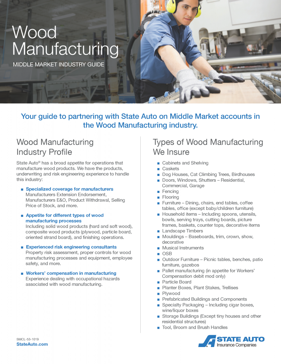 Wood Manufacturing | State Auto